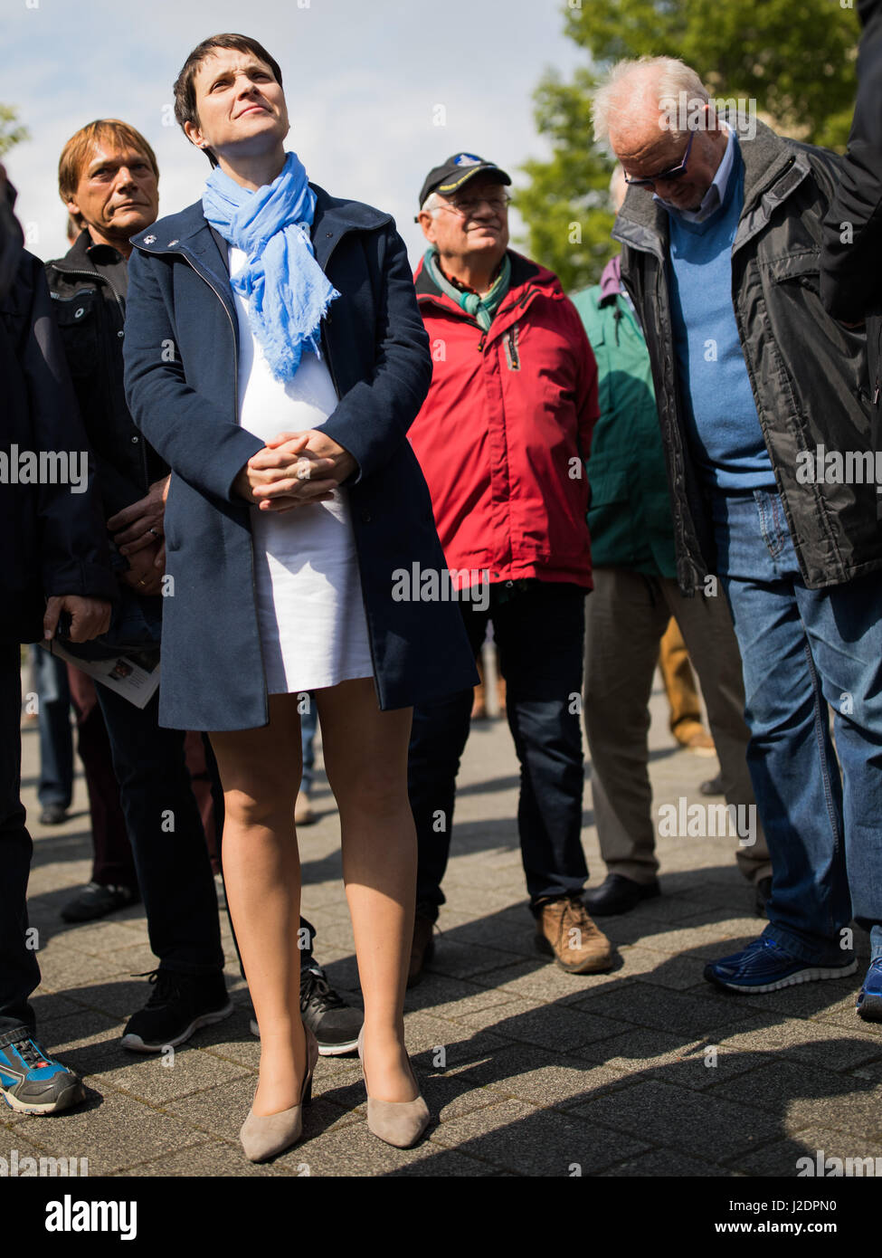 Duesseldorf, Germany. 28th Apr, 2017. AfD party chairwoman Frauke Petry ...
