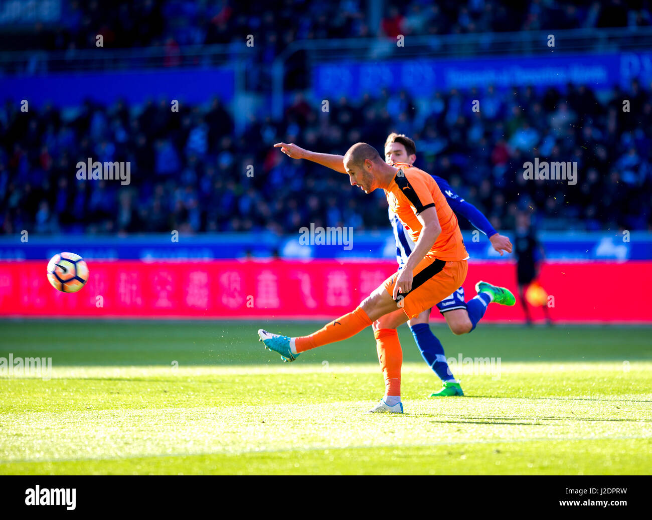 Match day of La Liga Santander 2016 - 2017 season between Deportivo ...