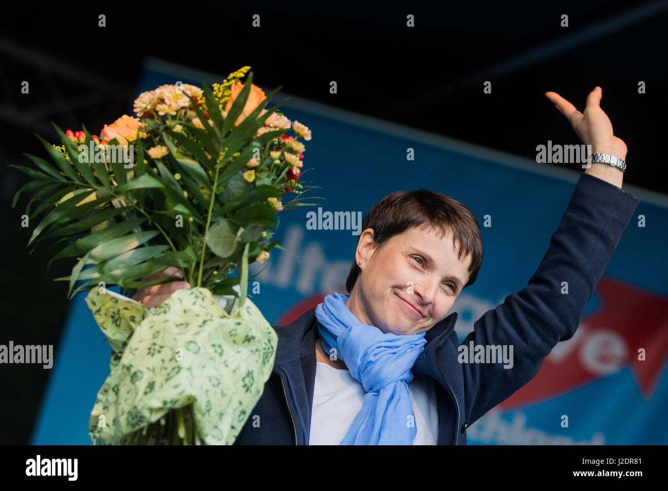 Duesseldorf, Germany. 28th Apr, 2017. AfD party chairwoman Frauke Petry ...