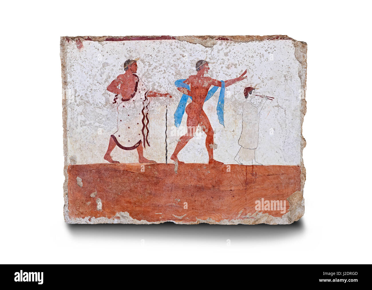 Greek Fresco on the inside of Tomb of the Diver [La Tomba del ...