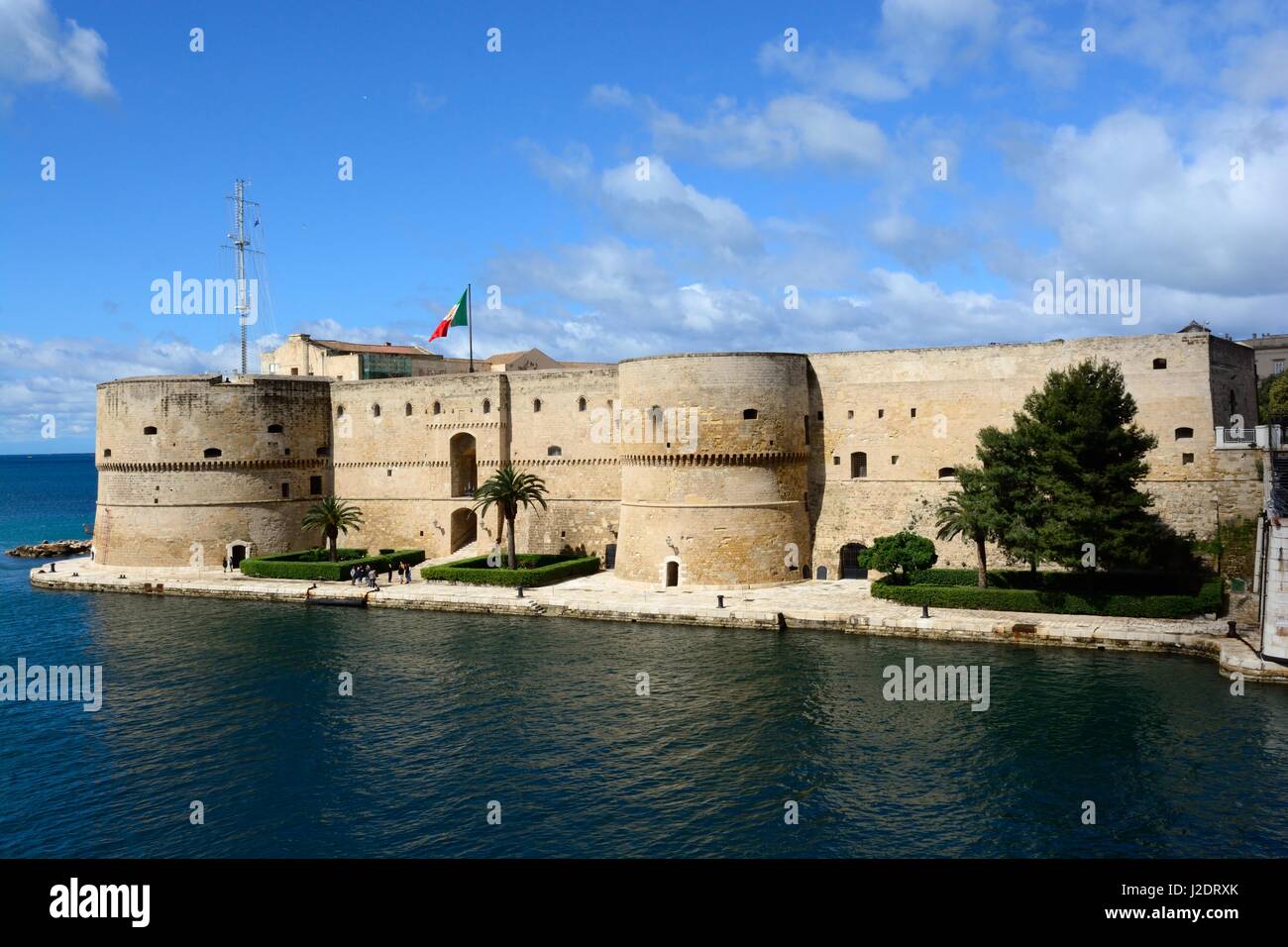 The Aragonese Castle or Castel Sant'Angelo Taranto now an Italian Naval ...