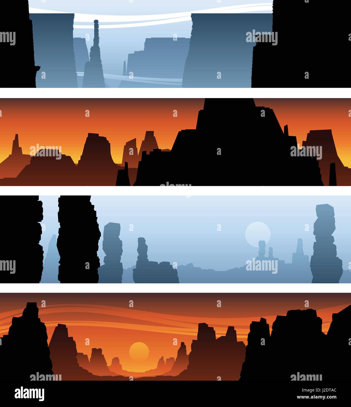 Cartoon banners of canyon backdrop scenics Stock Vector Image & Art - Alamy