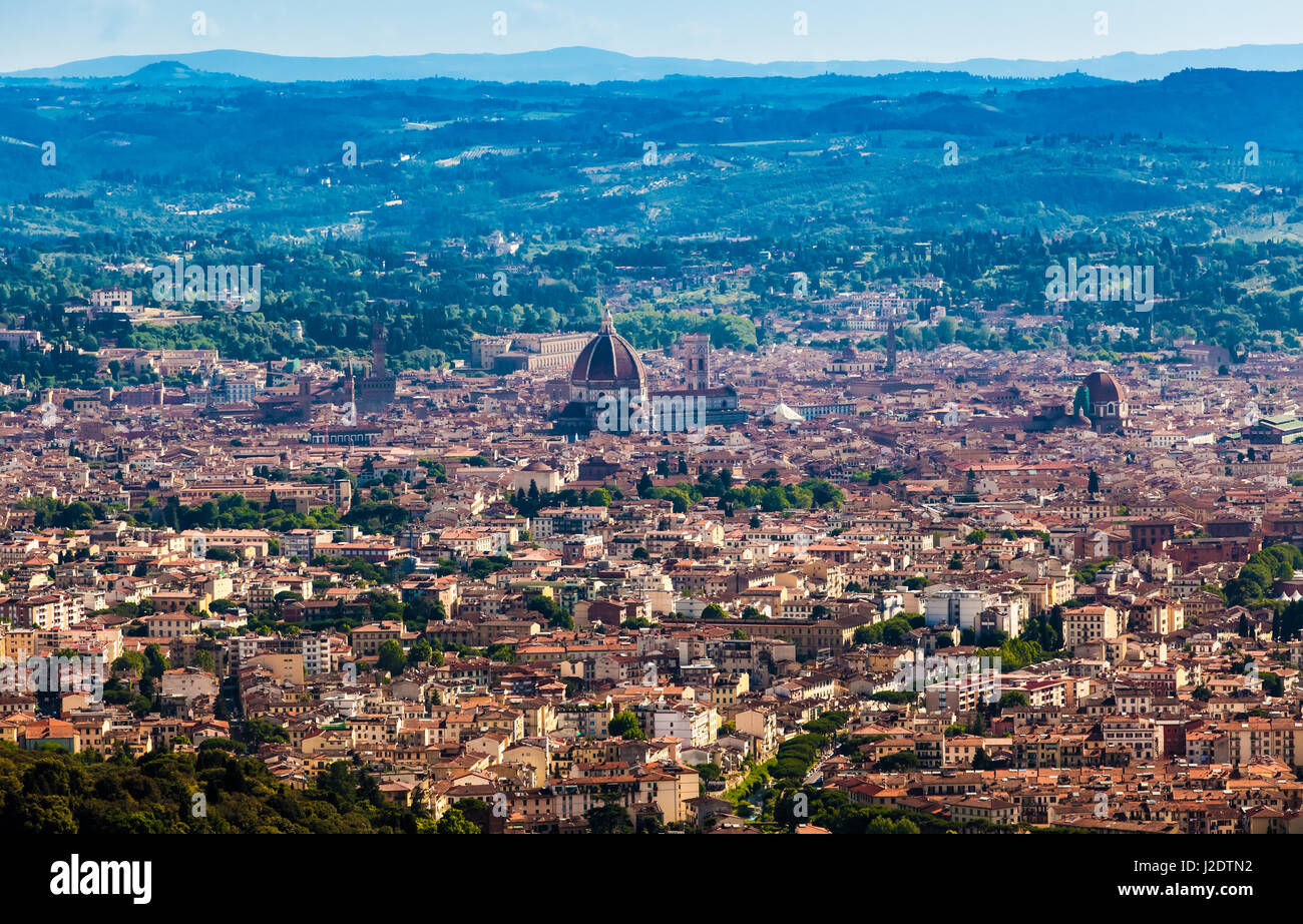 The panorama of Florence old city, Italy. Florence, city of art ...