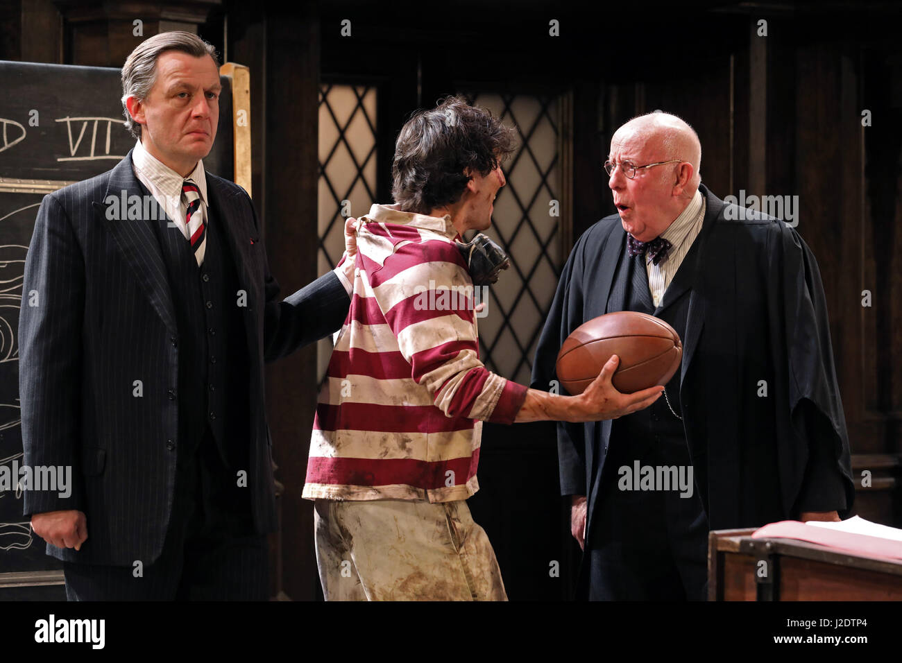 Ricahrd Wilson (R) performs as the headmaster, Alan Cox as Franklin (L ...