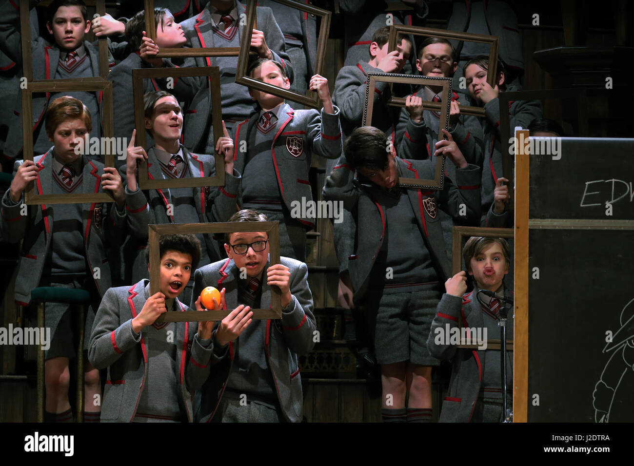 The cast perform in Alan Bennett's play "Forty Years On" at the ...