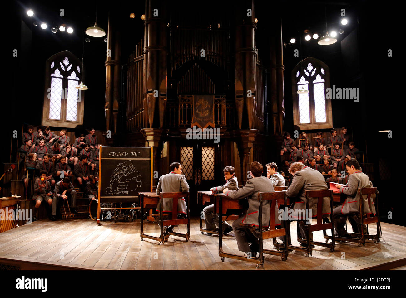 The cast perform in Alan Bennett's play "Forty Years On" at the ...