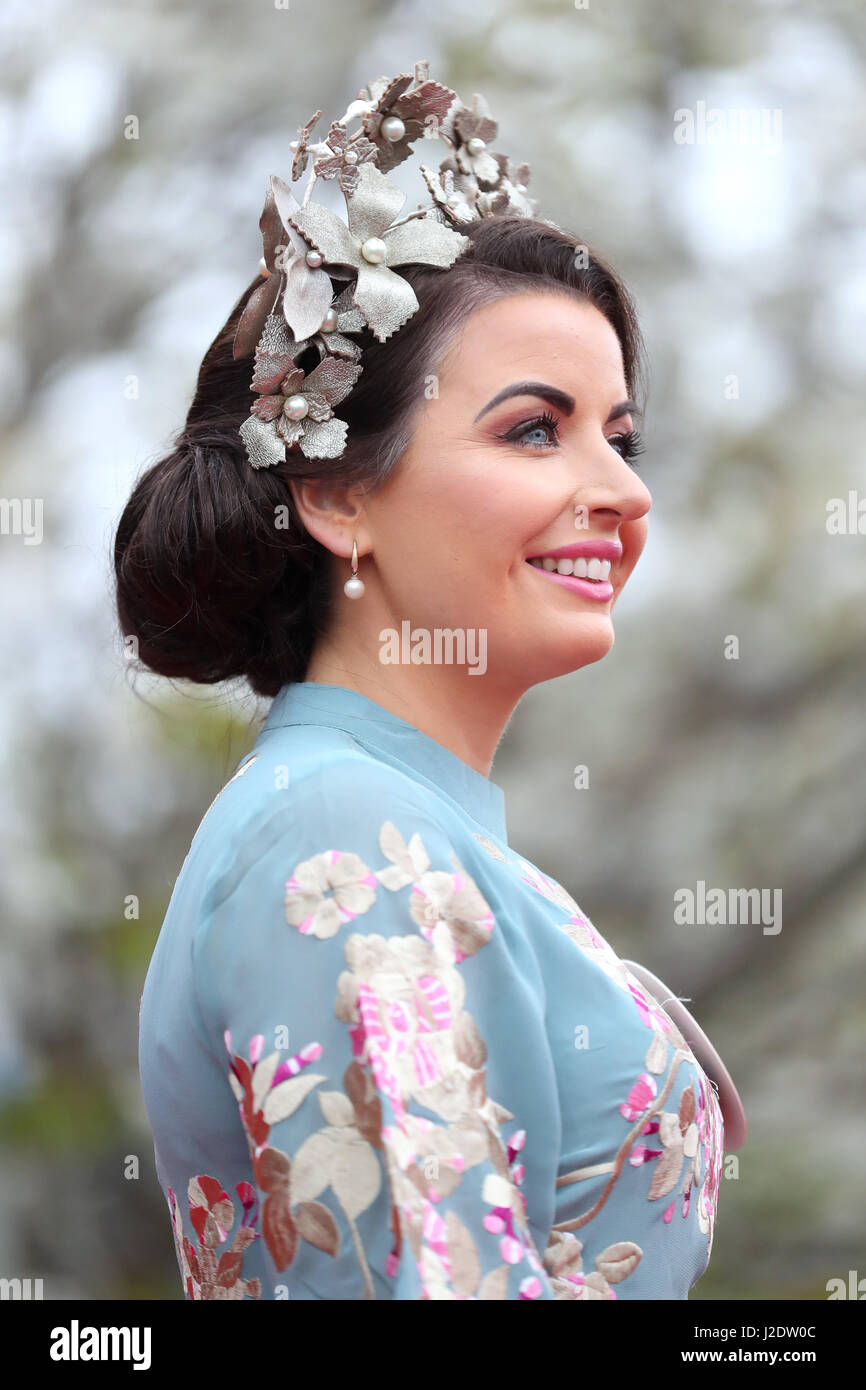 Sarah Cass, a finalist in the best dressed competition during day three ...