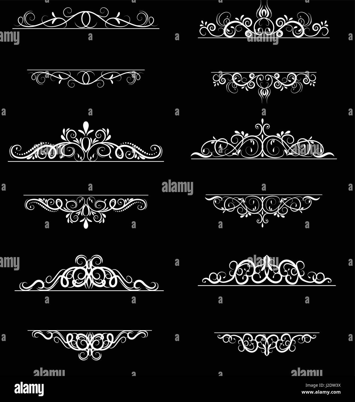 Vintage vector swirl frame set Stock Vector Image & Art - Alamy
