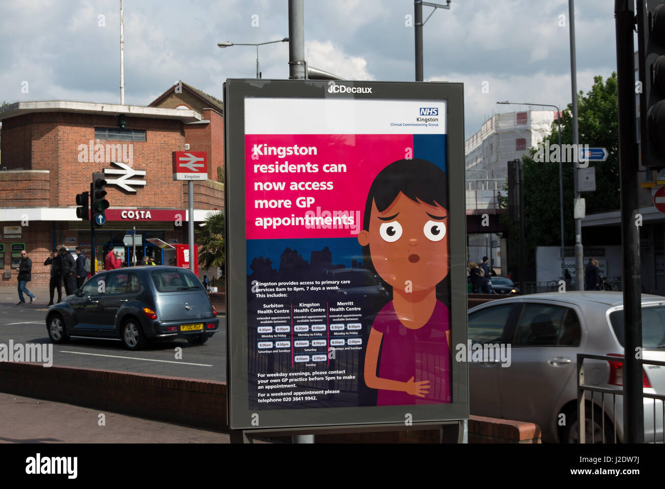 nhs street advertisement suggesting kingston residents can access more ...