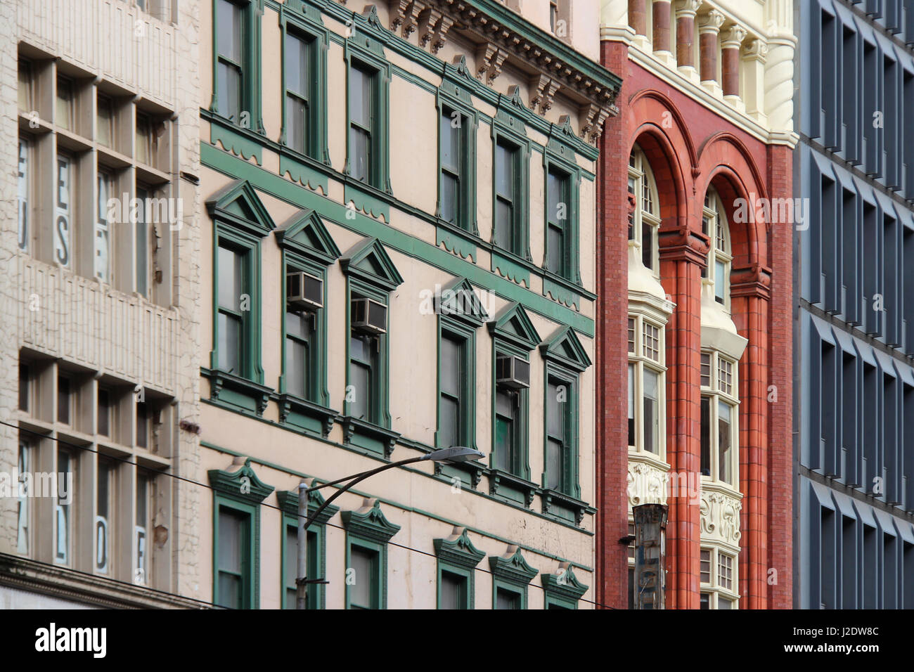 Buildings in Elizabeth Street in Melbourne (Australia Stock Photo - Alamy