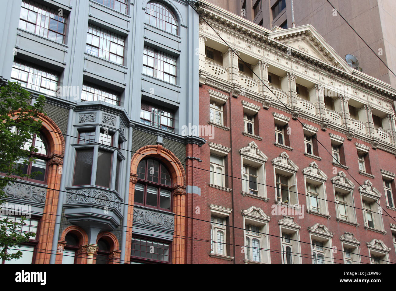 Buildings in Elizabeth Street in Melbourne (Australia Stock Photo - Alamy