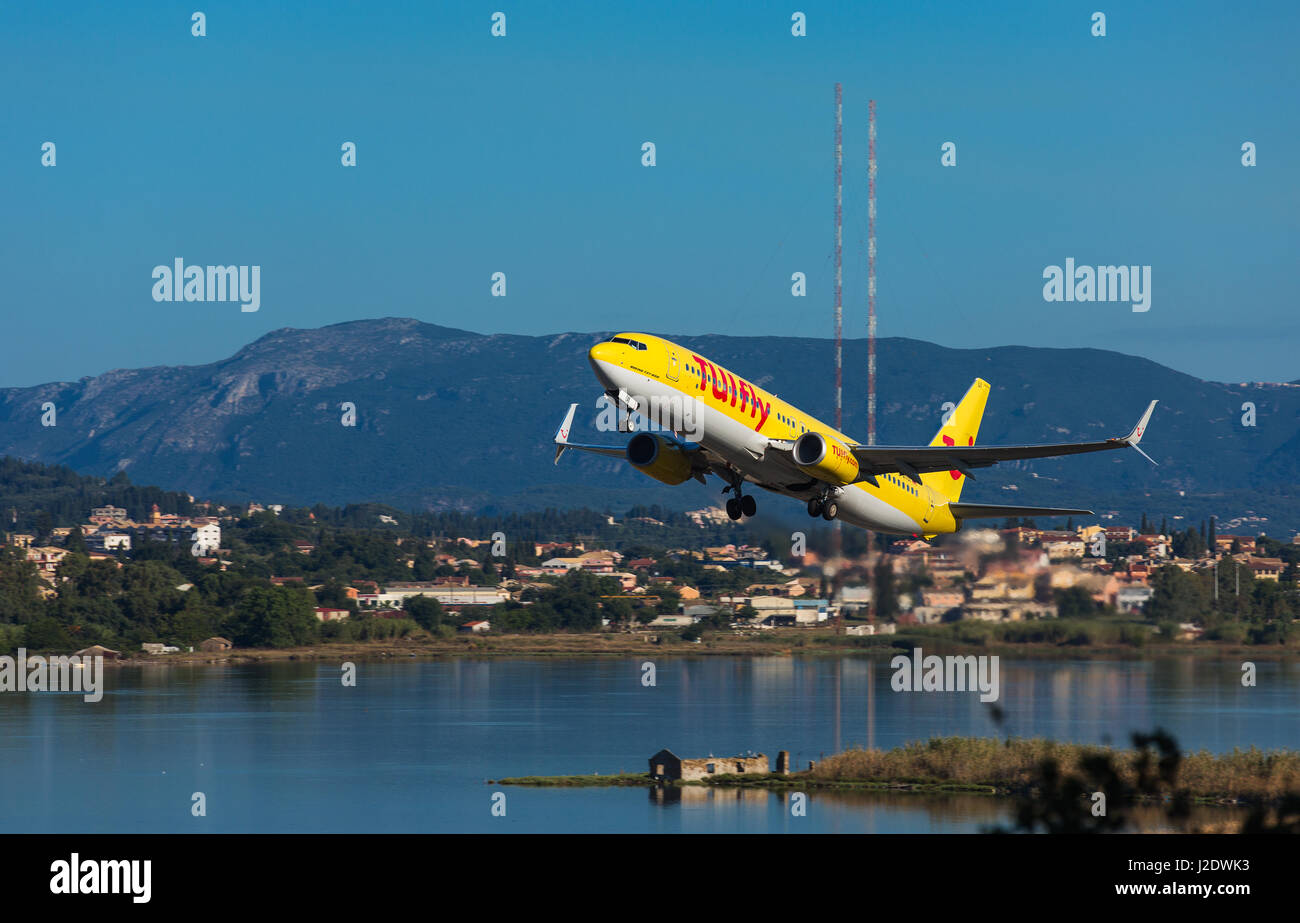 Corfu airport hi-res stock photography and images - Alamy