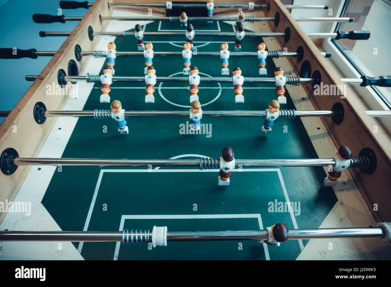 Table football game. Soccer table game Stock Photo - Alamy