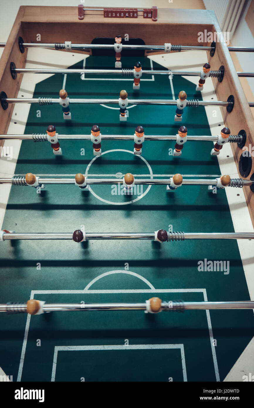 Table football game. Soccer table game Stock Photo - Alamy