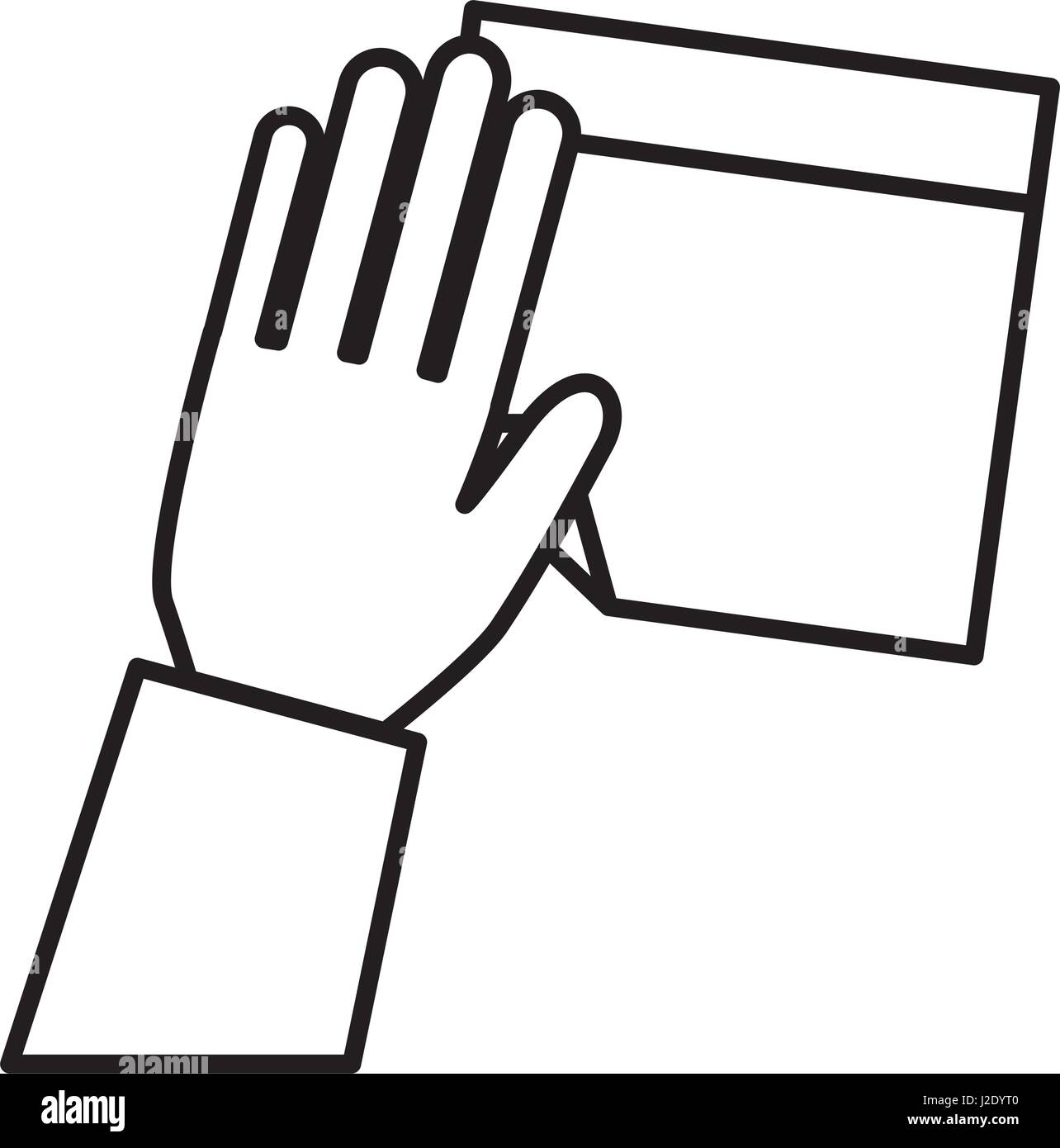 hand human with paper leaf notebook icon Stock Vector Image & Art - Alamy