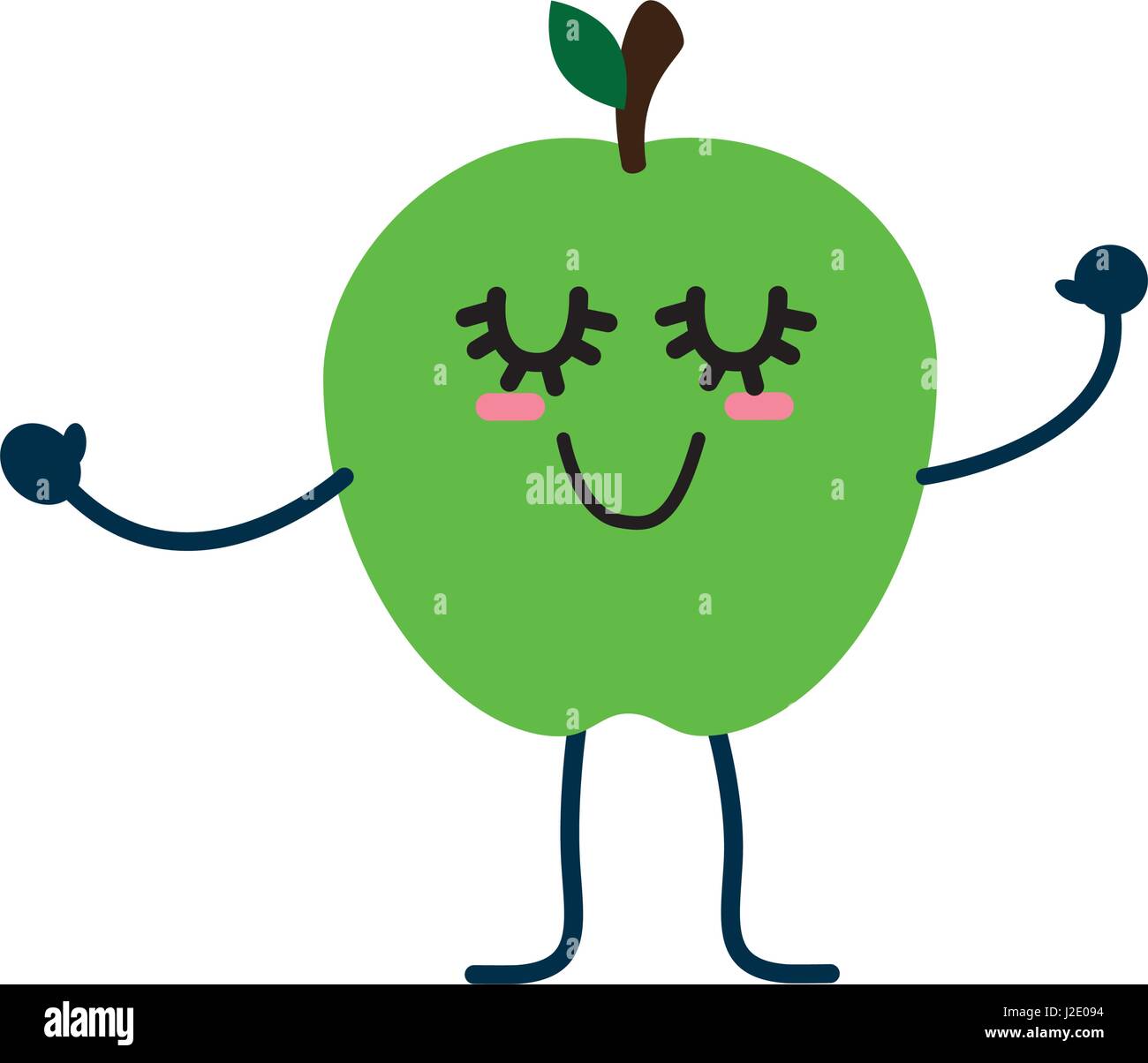 Cute apple cartoon Stock Vector Image & Art - Alamy
