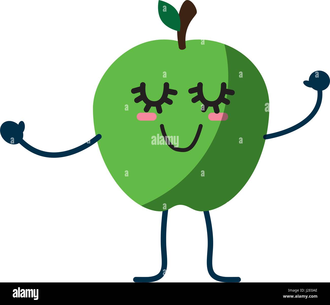 Cute apple cartoon Stock Vector Image & Art - Alamy