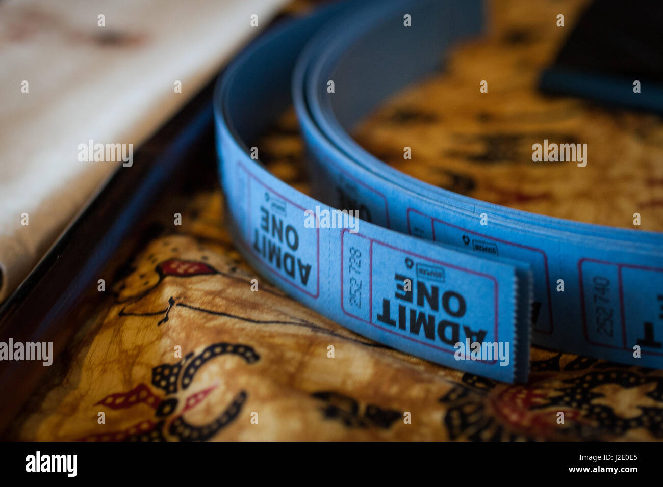 Blue raffle ticket hi-res stock photography and images - Alamy