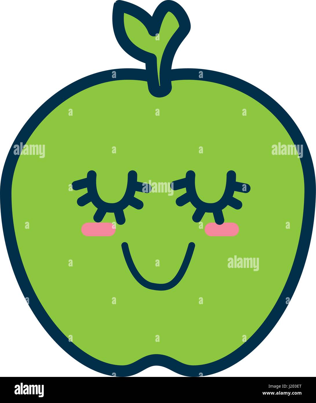 Cute apple cartoon Stock Vector Image & Art - Alamy