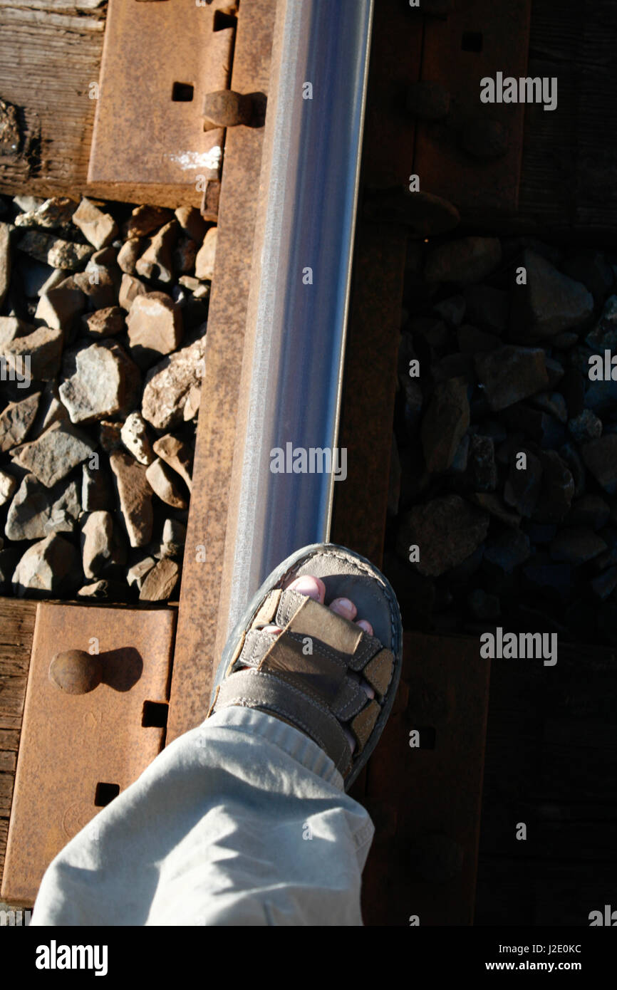 Walking the Track Stock Photo - Alamy