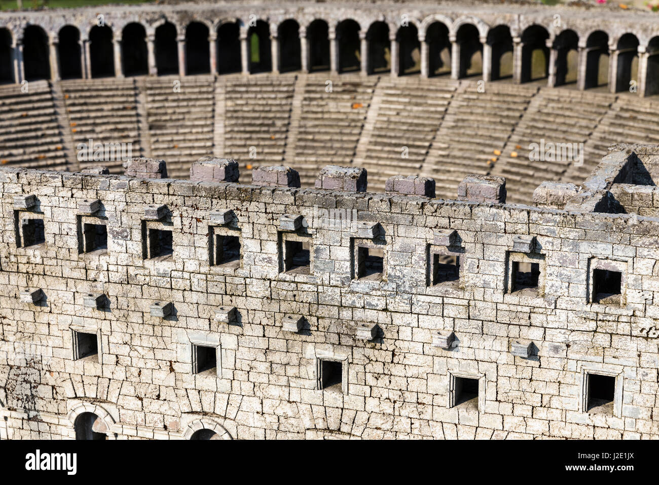 Representative model of historical old ancient city of Aspendos ...