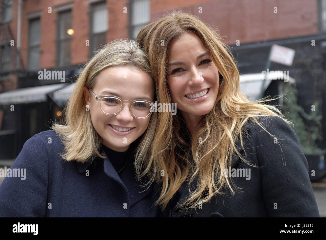 Kelly Bensimon walking with her daughter in Soho Featuring: Thadeus Ann ...