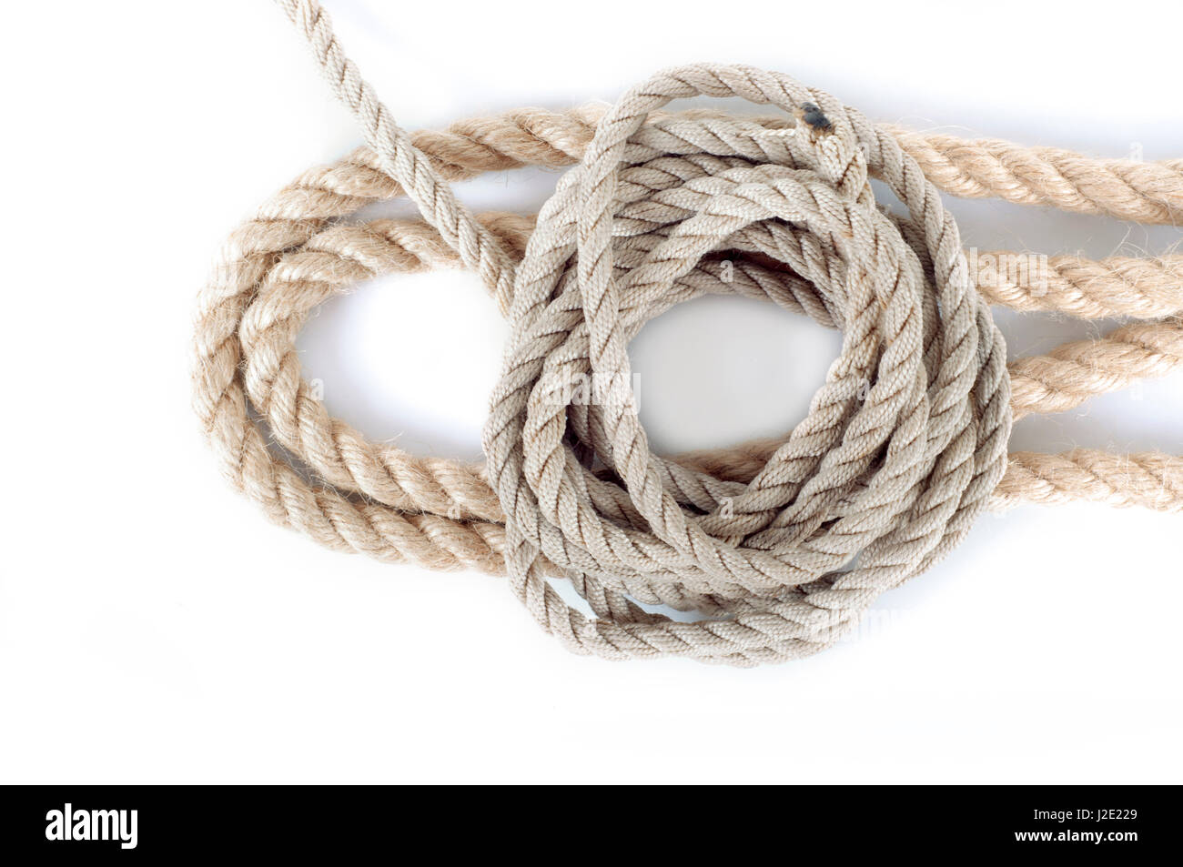 Ropes isolated on white background Stock Photo - Alamy