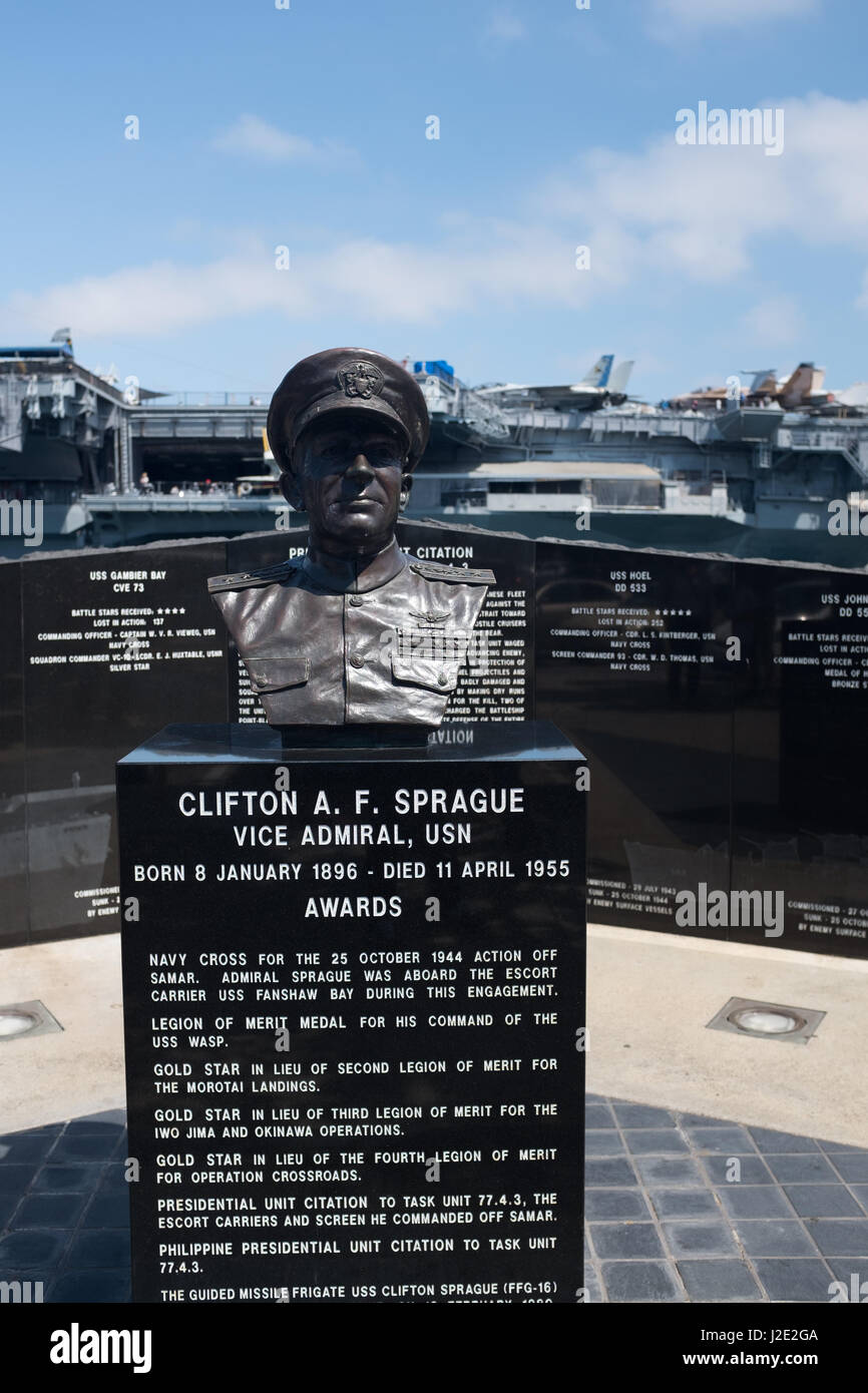 Bust of Clifton Sprague, San Diego, California Stock Photo - Alamy