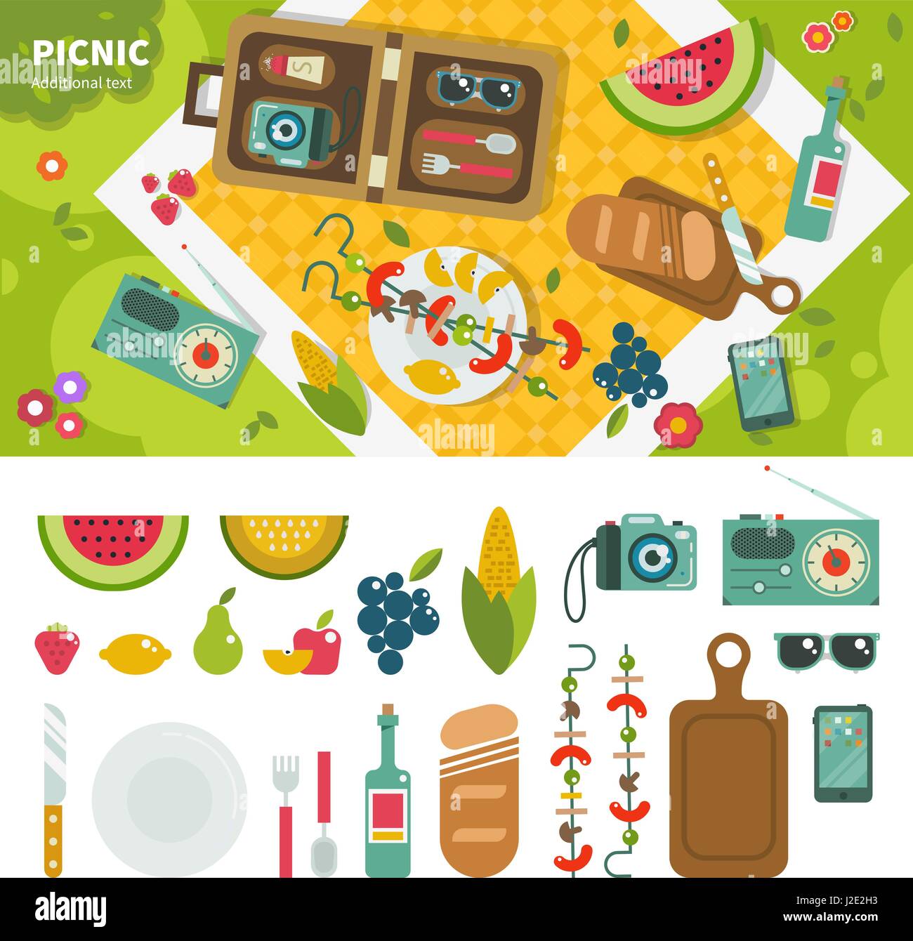 Spring meadow in park Stock Vector Images - Alamy