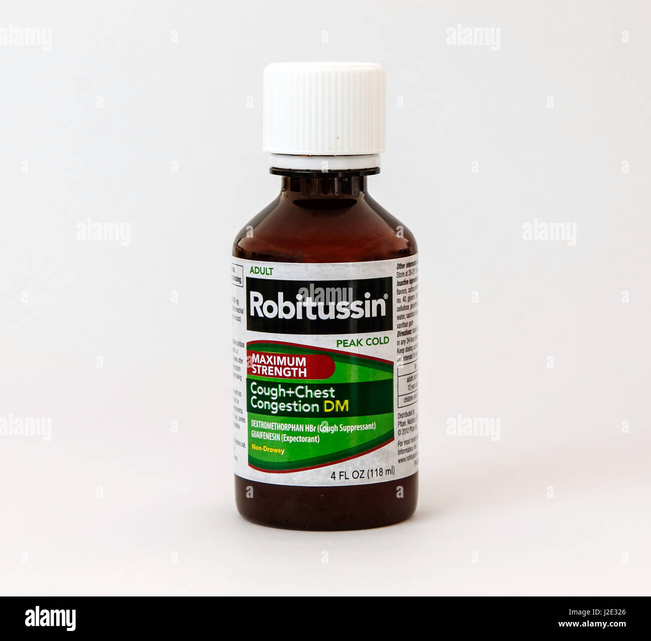 Bottle of Robitussin isolated on white Stock Photo - Alamy