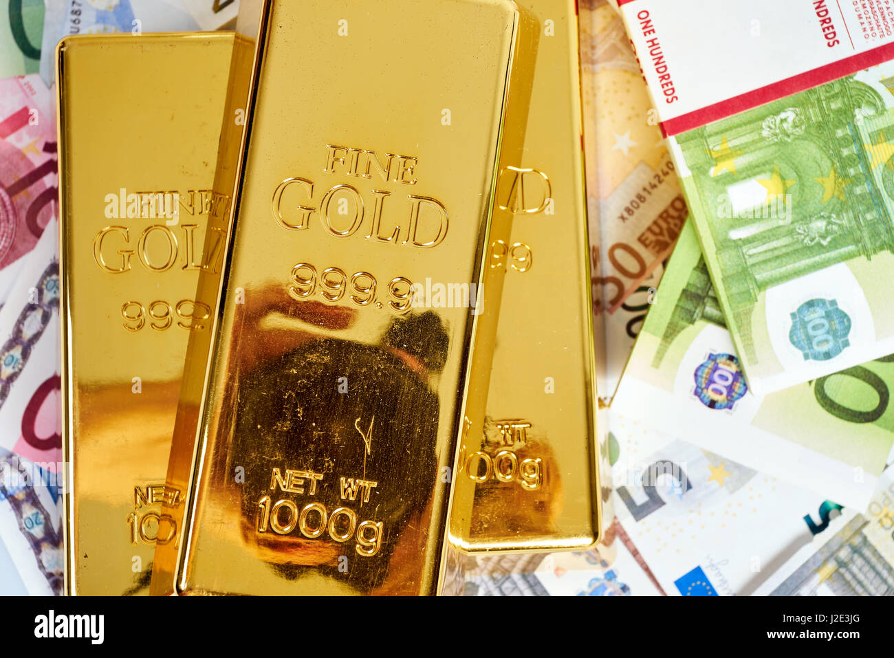 Finance background with money and gold. Finance concept Stock Photo - Alamy