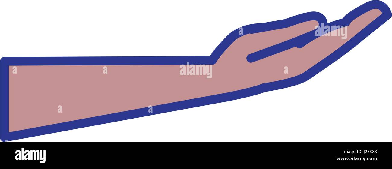 Hand with open palm Stock Vector Image & Art - Alamy