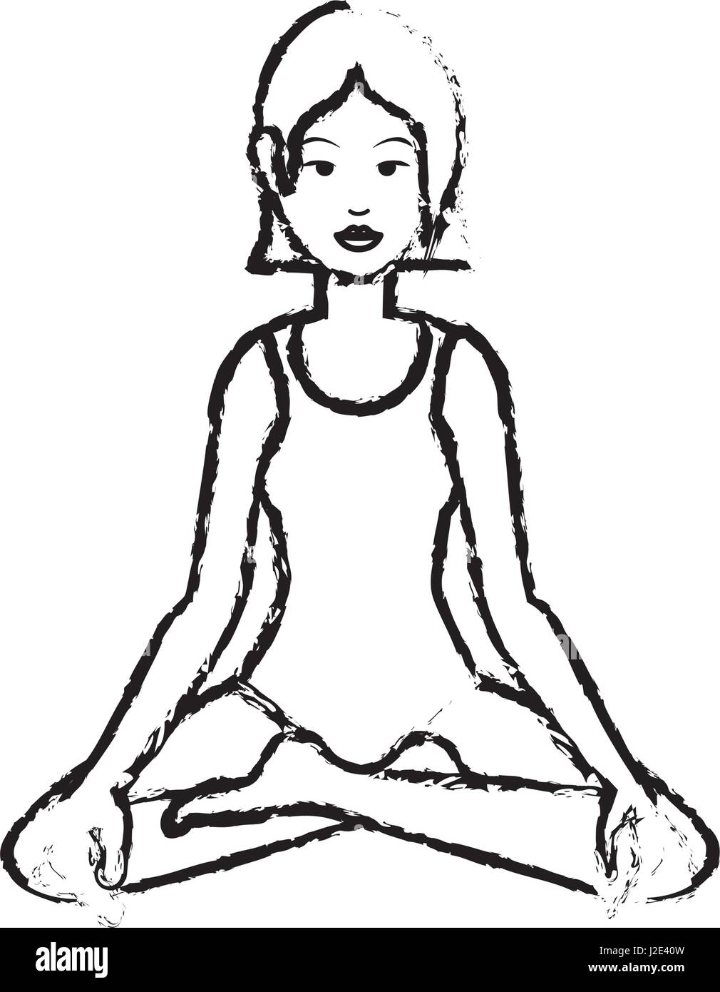 Yoga draw Stock Vector Images - Alamy