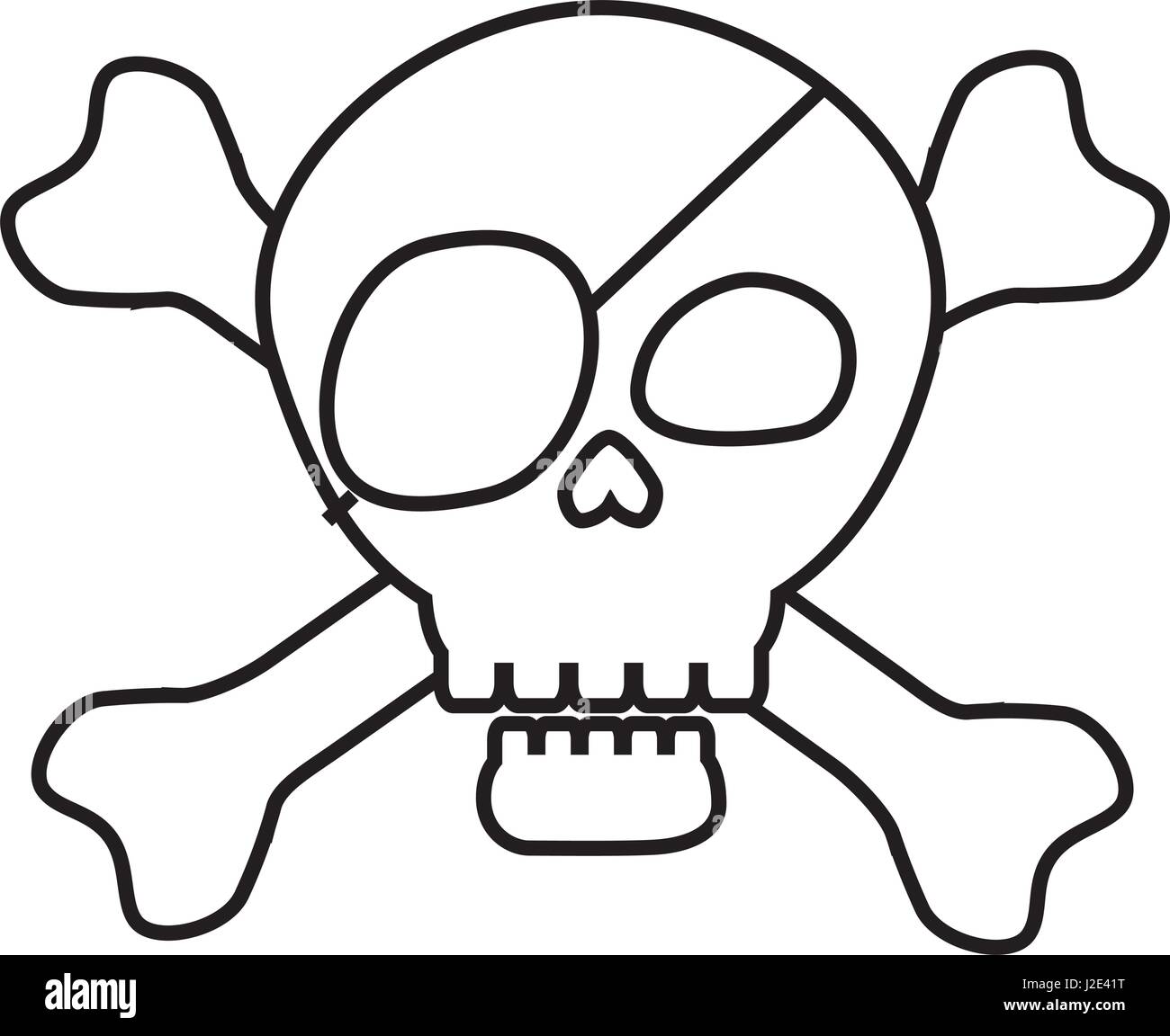 Pirate skull symbol Stock Vector Image & Art - Alamy