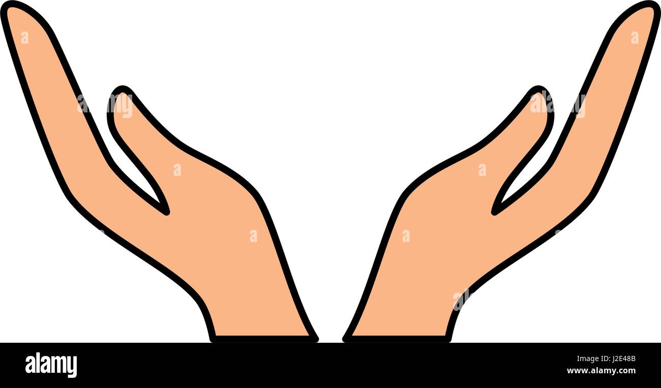 Hand with palm open Stock Vector Image & Art - Alamy