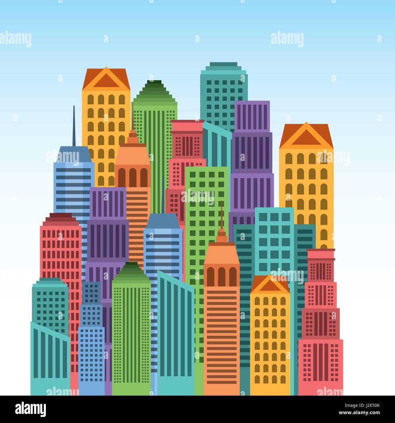 buildings cityscape skyline icon Stock Vector Image & Art - Alamy