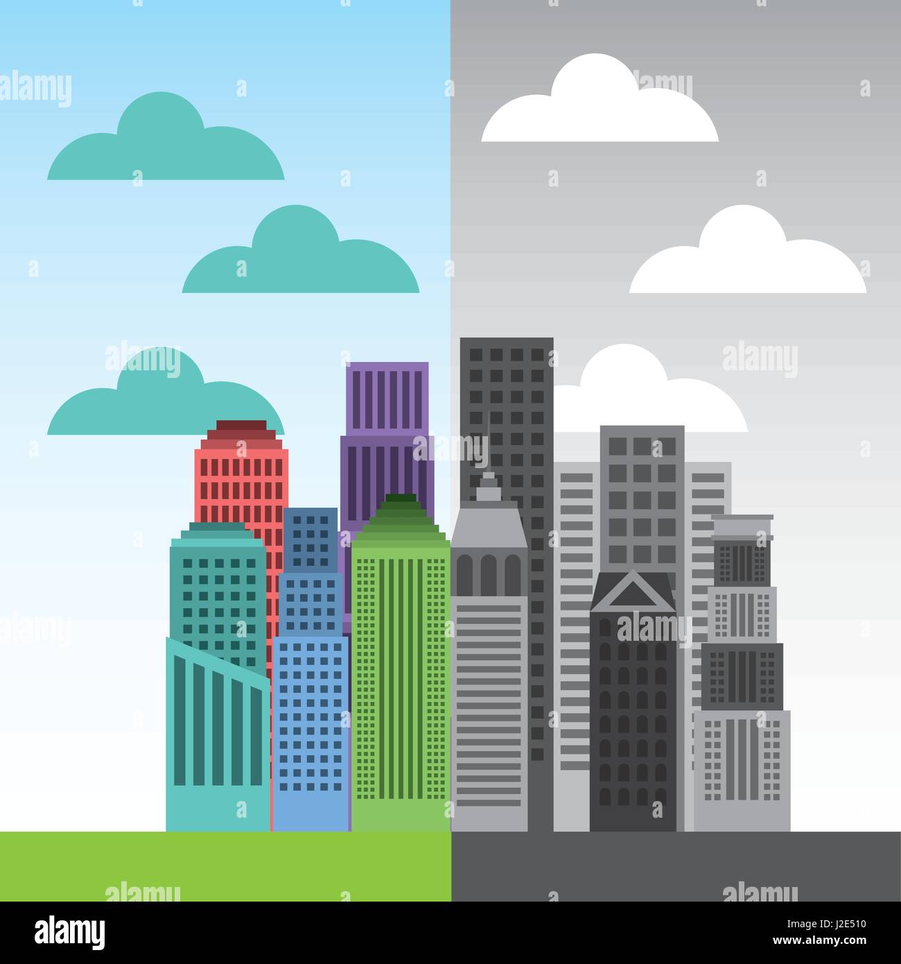 buildings cityscape skyline icon Stock Vector Image & Art - Alamy