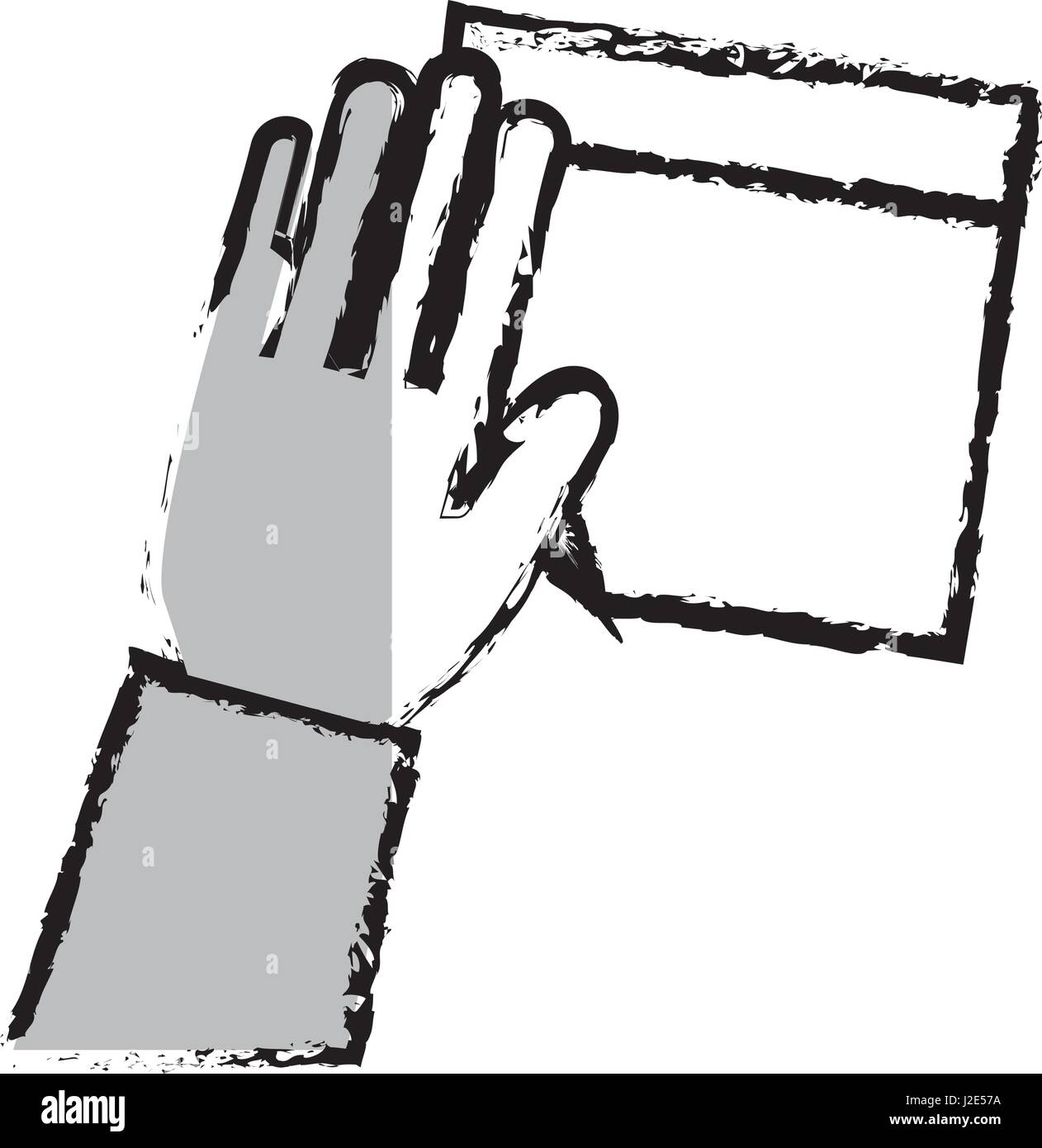 hand human with paper leaf notebook icon Stock Vector Image & Art - Alamy