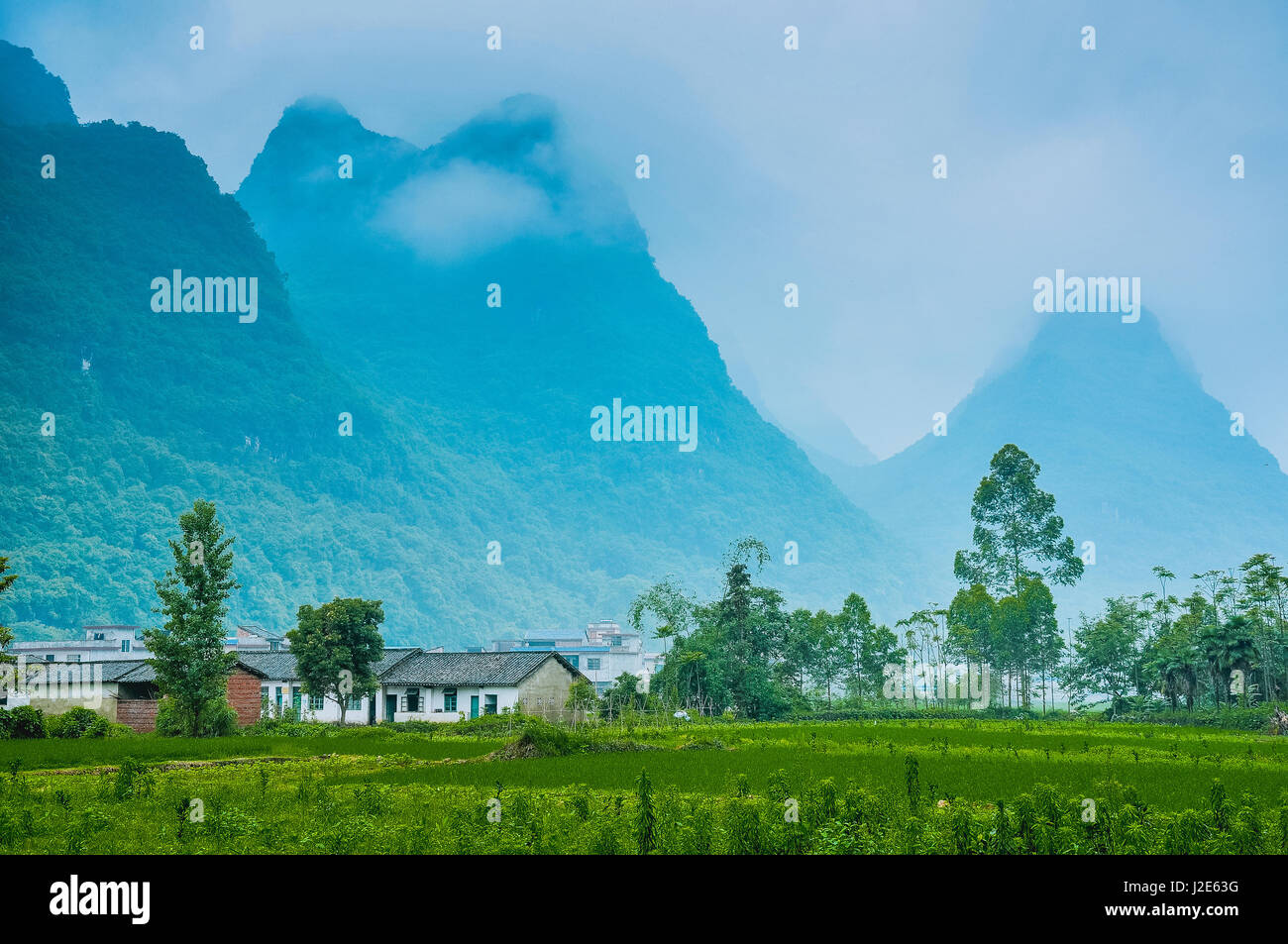 Beautiful countryside scenery in spring Stock Photo - Alamy