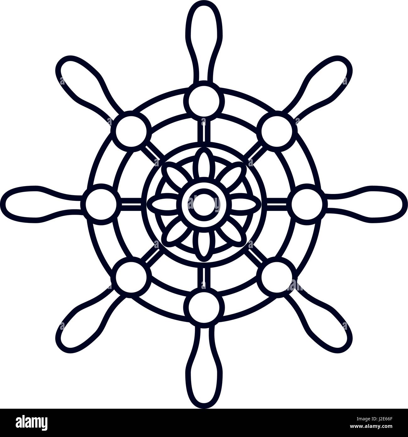 rudder wheel icon Stock Vector Image & Art - Alamy