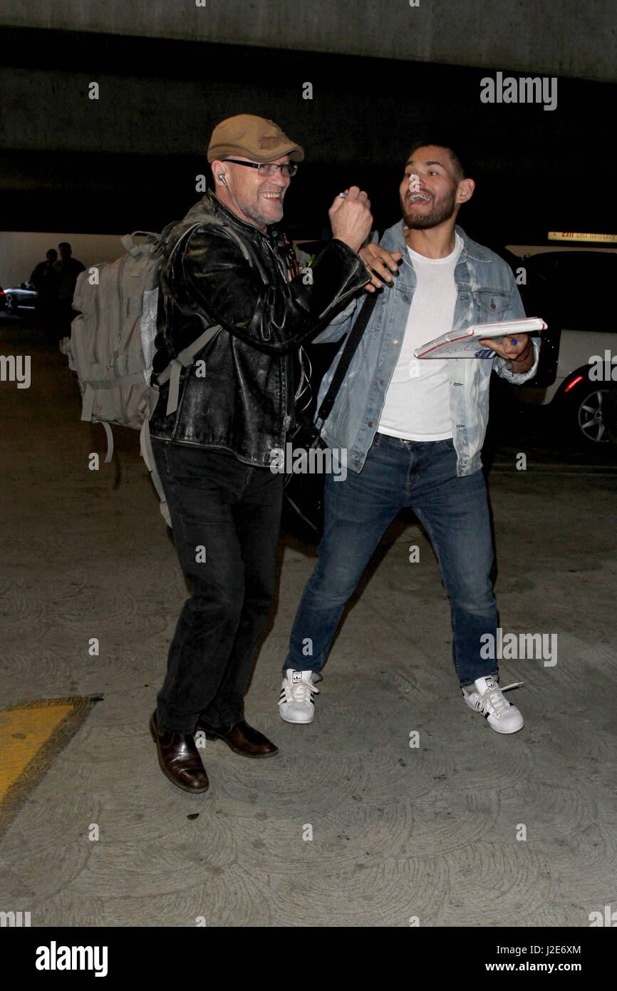 Michael Rooker signing autographs for fans after arriving at Los ...