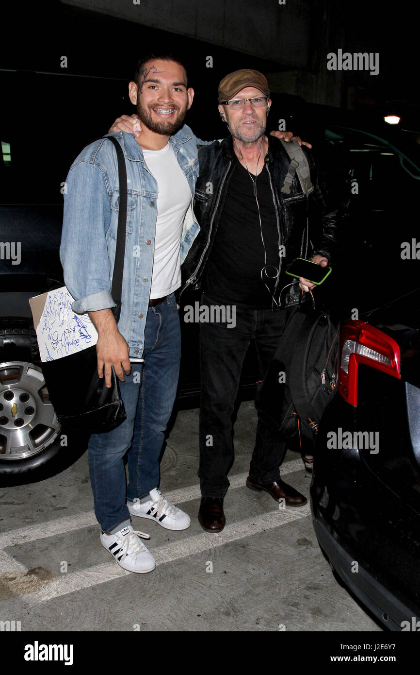 Michael Rooker signing autographs for fans after arriving at Los ...