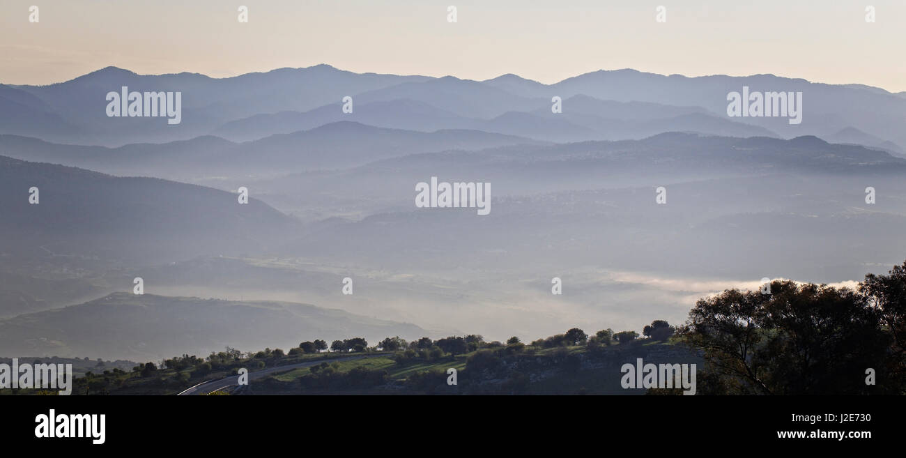 Misty Troodos Mountains, Paphos, Cyprus Stock Photo - Alamy