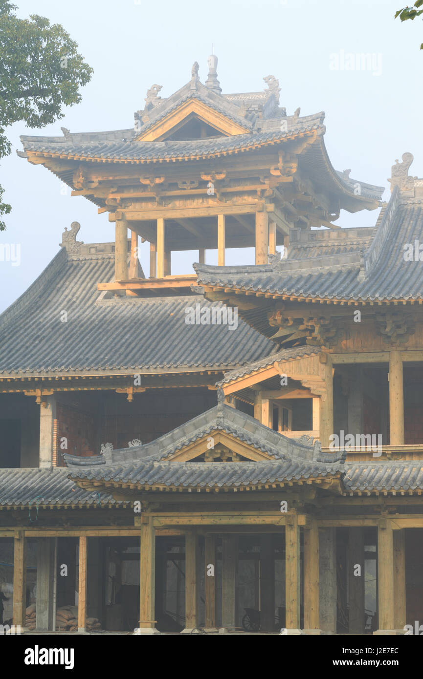 Chinese ancient architectural art,Temple wood building layout features ...