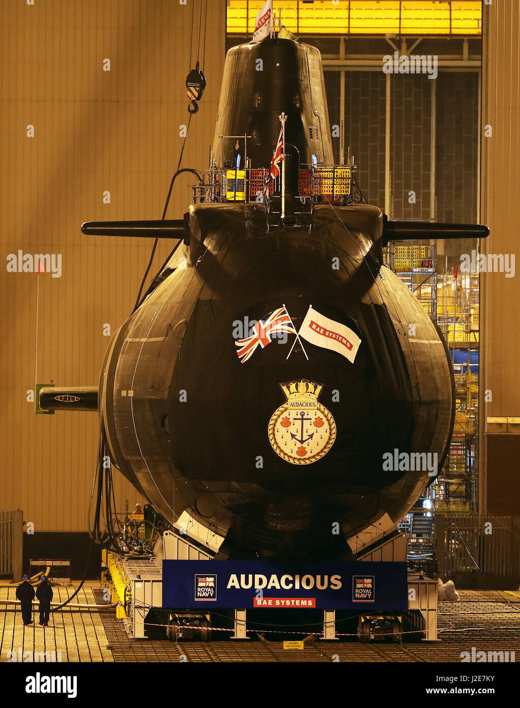 The new fourth Astute-class nuclear-powered submarine, HMS Audacious ...