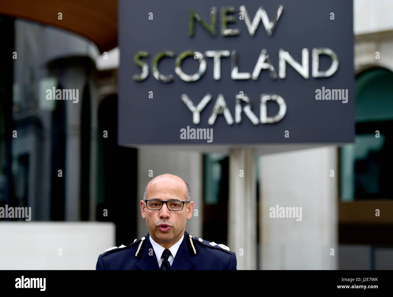 Metropolitan Police Deputy Assistant Commissioner Neil Basu speaks to ...