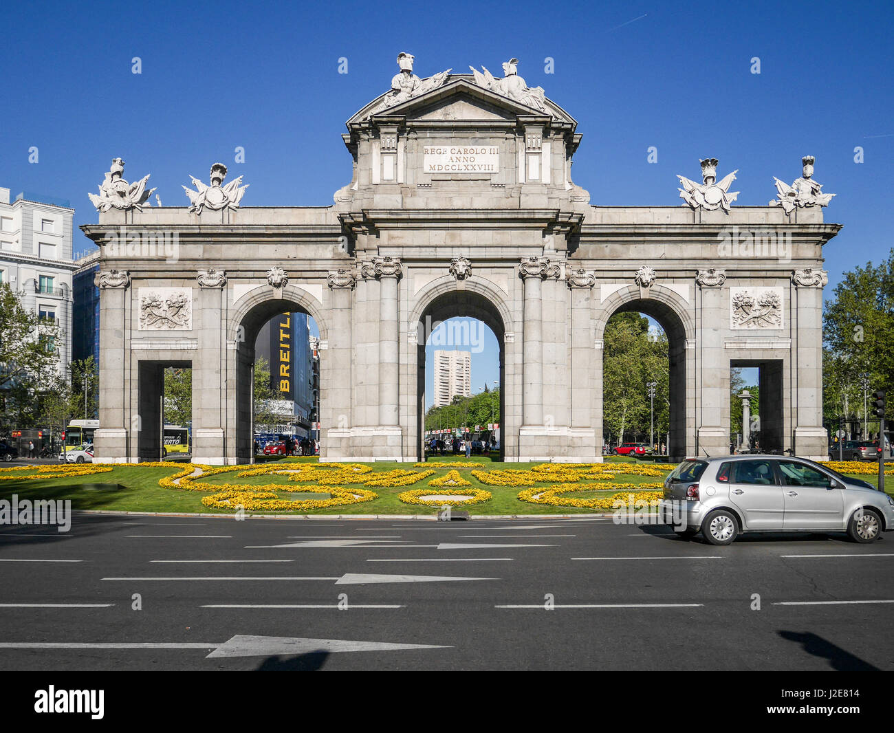 Madrid, Spain at Puerta de Alcala gate Stock Photo - Alamy