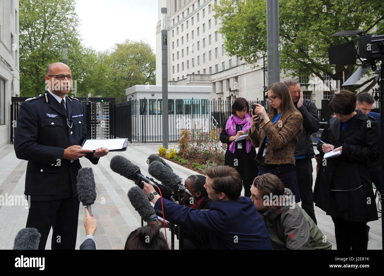 Metropolitan Police Deputy Assistant Commissioner Neil Basu speaks to ...