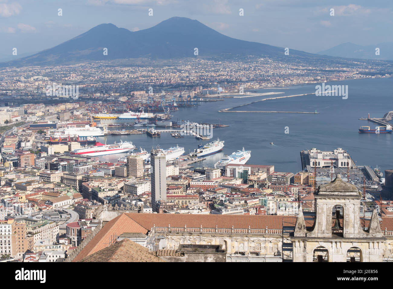 Naples skyline from Castel Sant'Elmo, Italy Stock Photo - Alamy