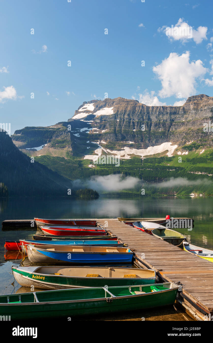 Canada, Alberta, Waterton Lakes National Park, Cameron Lake and Mount ...